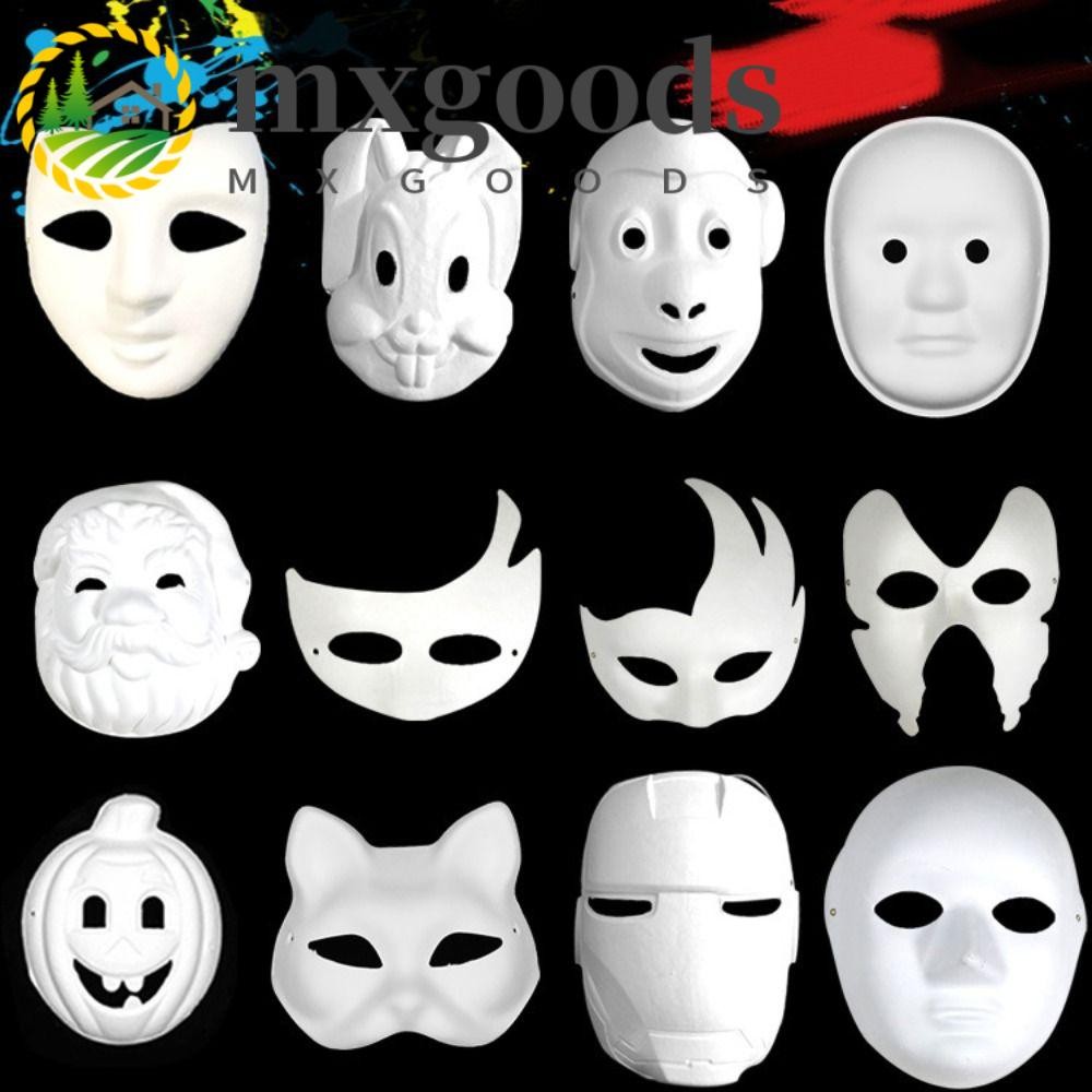 MXGOODS DIY Hand-Painted Mask, Creative Handmade Masquerade Mask, Craft ...
