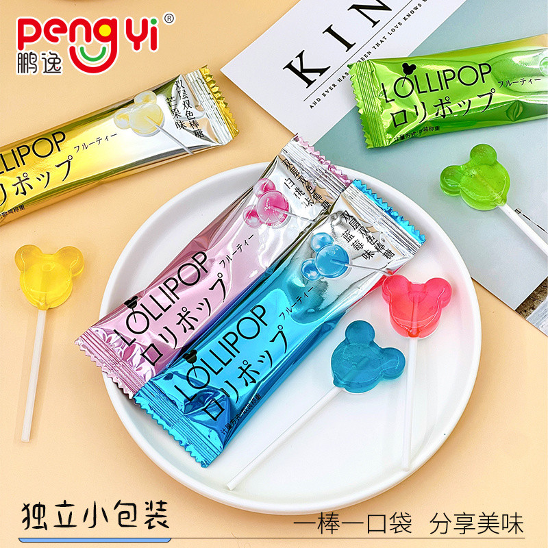Ready Stock Hot-selling Snacks Double-layer Lollipop Cartoon Two-color ...