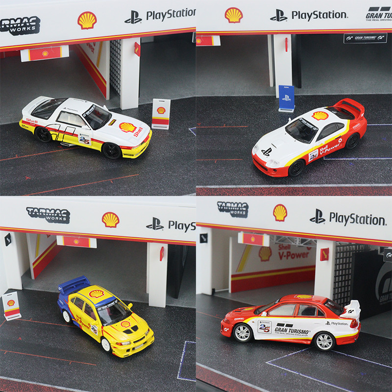 Tarmac Hong Kong SHELL Limited Mitsubishi EVO SHELL Toyota SUPRA 64 Car ...