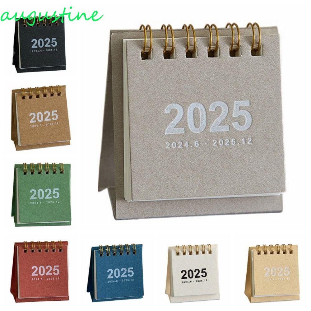 AUGUSTINE 2024-2025 Calendar, Creative Simple Mini Desktop Calendar ...