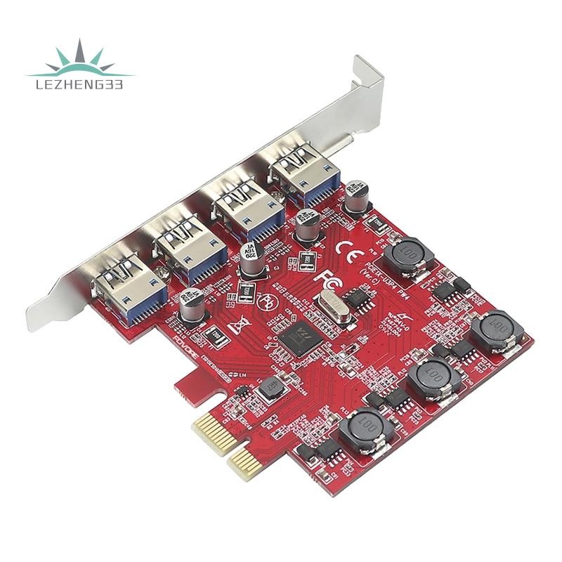 PCIe to USB 3.0 Expansion Card 4 Ports PCI Express X1 Adapter USB3 to ...