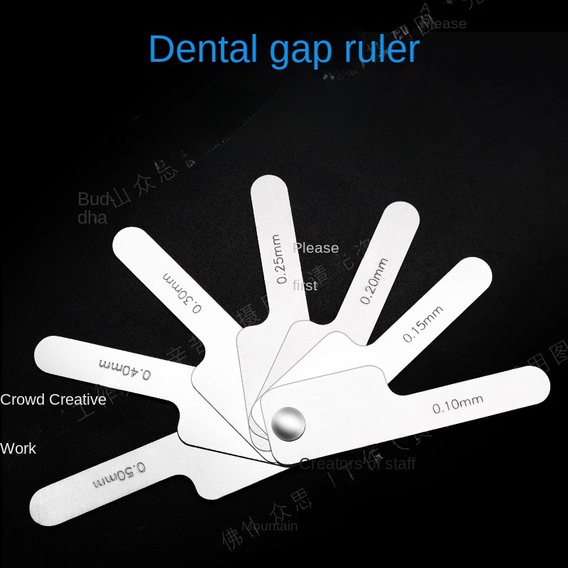 7Pcs/set Dental Interproximal Measuring Ruler Stainless Steel Tooth Gap ...