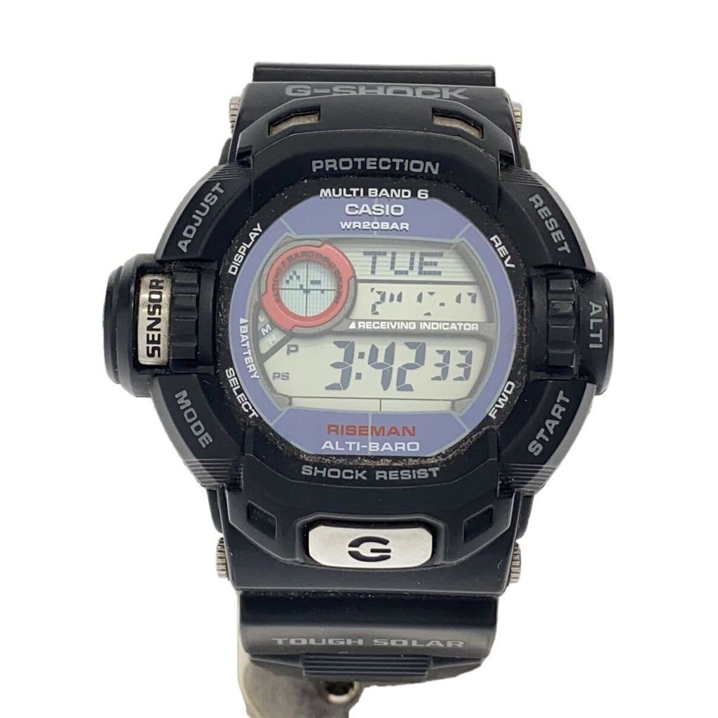 CASIO Men's G-SHOCK Riseman Radio Wave Solar Black GW-9200J-1JF Stain ...