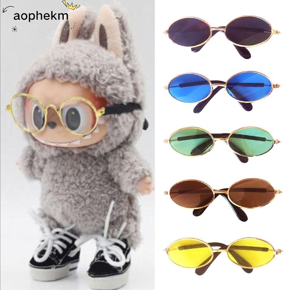 AOPHEKM Plush Labubu Doll Glasses, Metal Multicolor Labubu Doll Eyewear ...