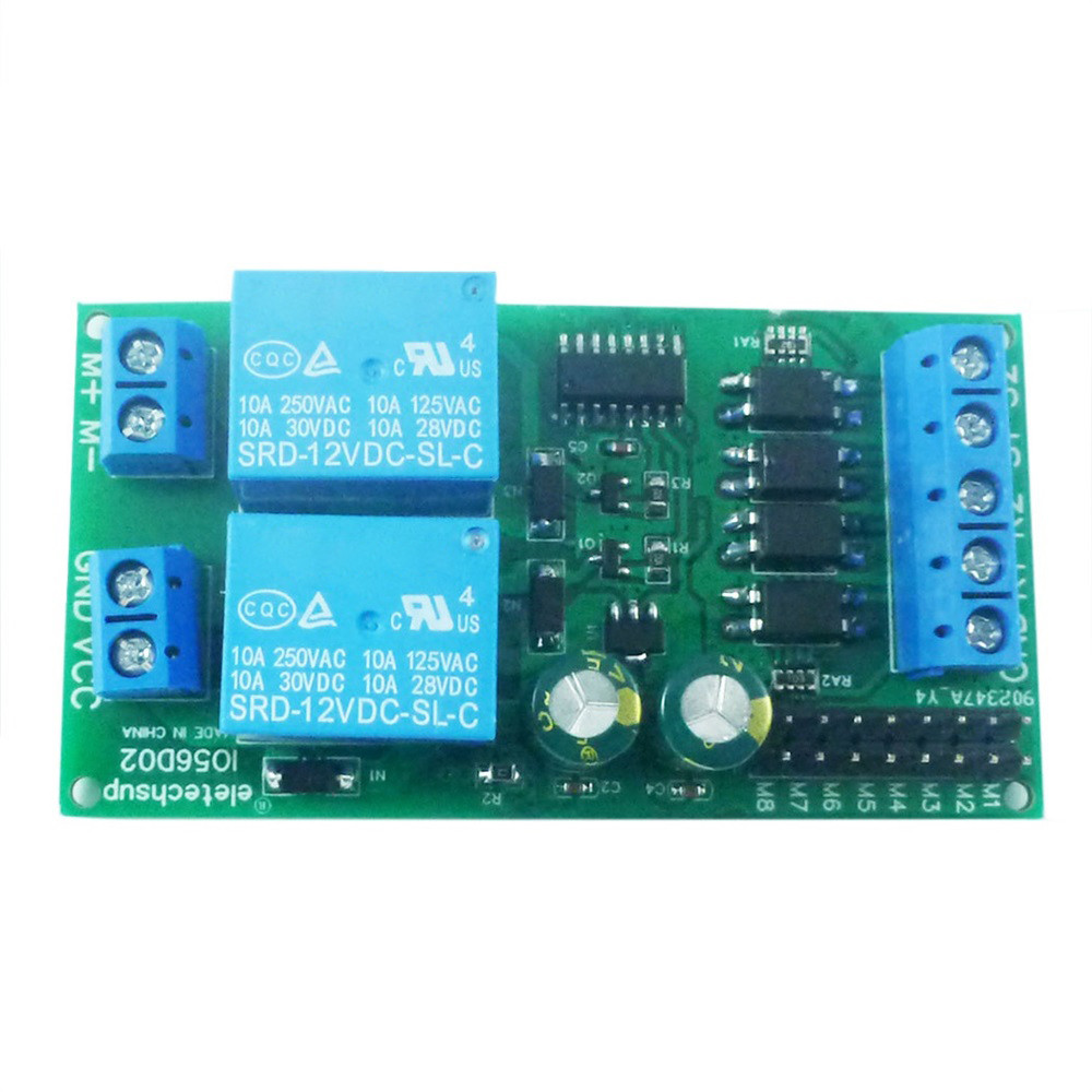 12v 24v Motor Forward/Reverse Control Board Two Relay Delay Timing Cycle Module Control Solenoid ...