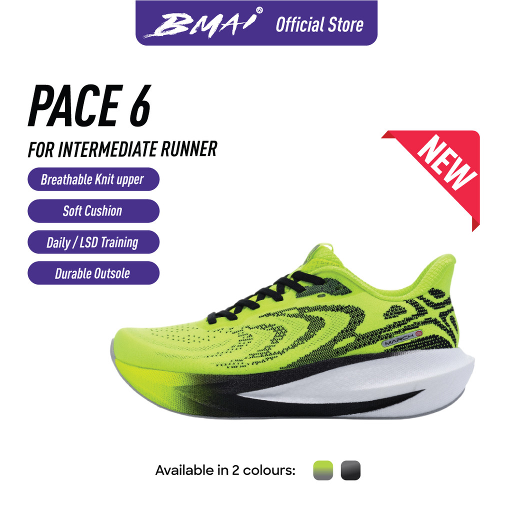 BMAI Pace 6 Cushioning Running Shoes Daily And Long Distance Training Shoes | Shopee Malaysia