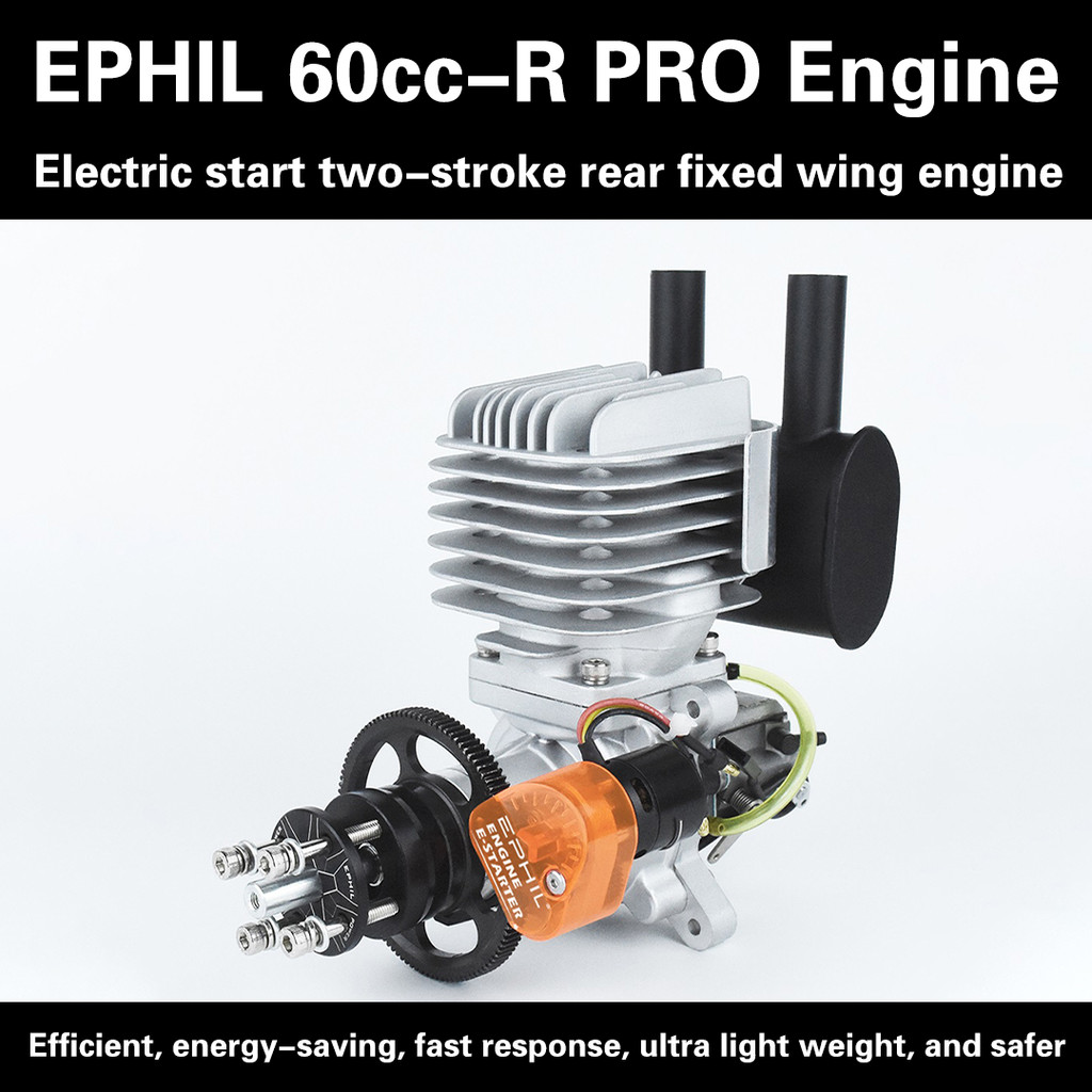EPHIL 60cc-R PRO Model Airplane Gasoline Engine With Electric Start ...