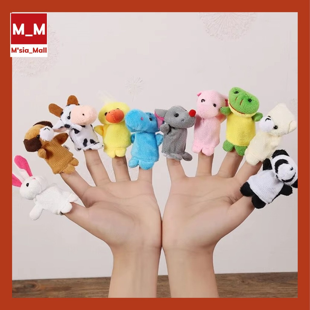 Finger Family Child Education Animal Finger Puppets Cloth Finger ...