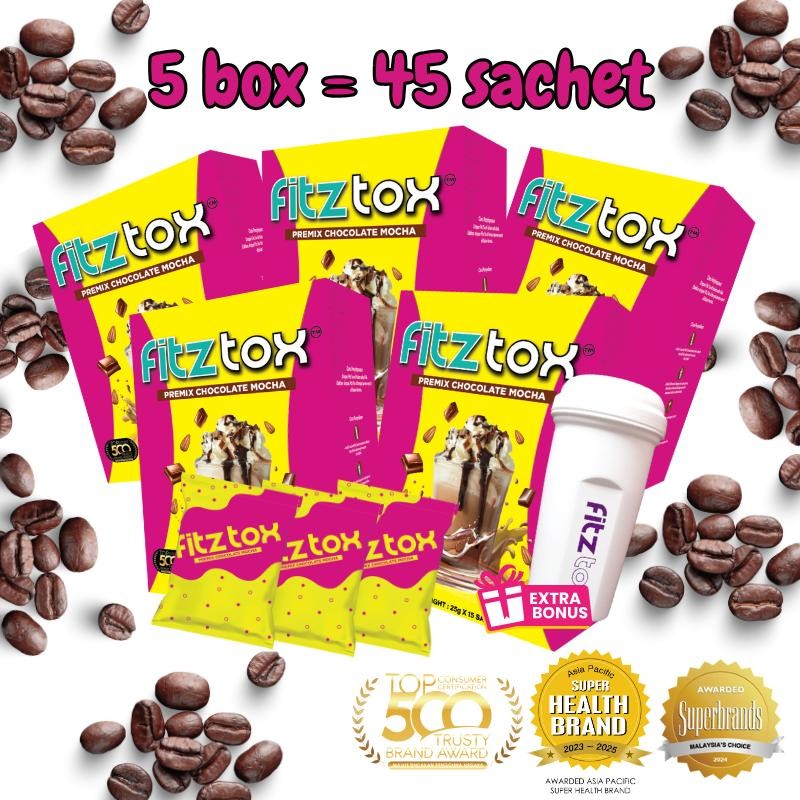 FITZTOX MINUMAN CHOCOLATE MOCHA - 5BOX (75 SACHET) | Shopee Malaysia