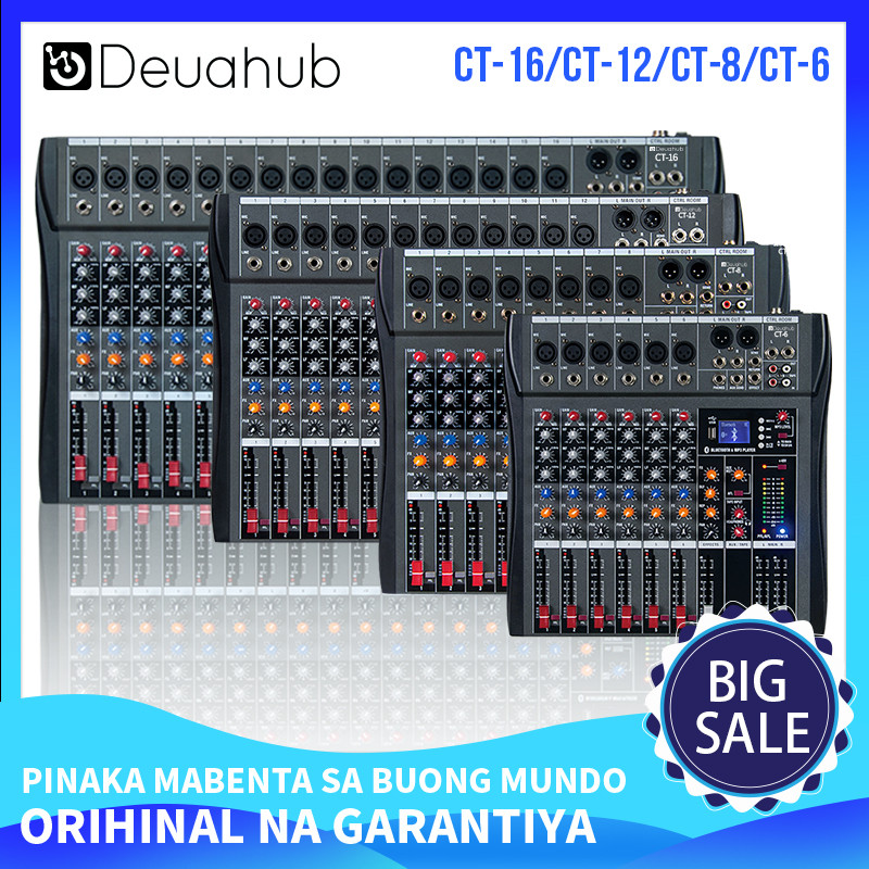 Deuahub CT6/CT8/CT12/CT16 Propesyonal Audio Mixer 6/8/12/16 Channel ...