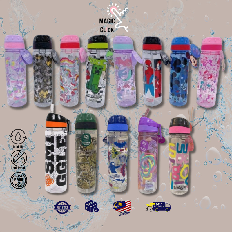 MY650ml Smiggle Water Bottle (Original) Kids Botol Air Kanak Kanak Botol Air Budak Tumbler ...