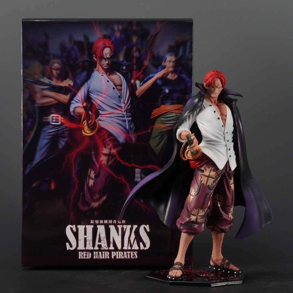 25cm Anime One Piece Shanks Figure PVC Statue Collectible Model Toys ...