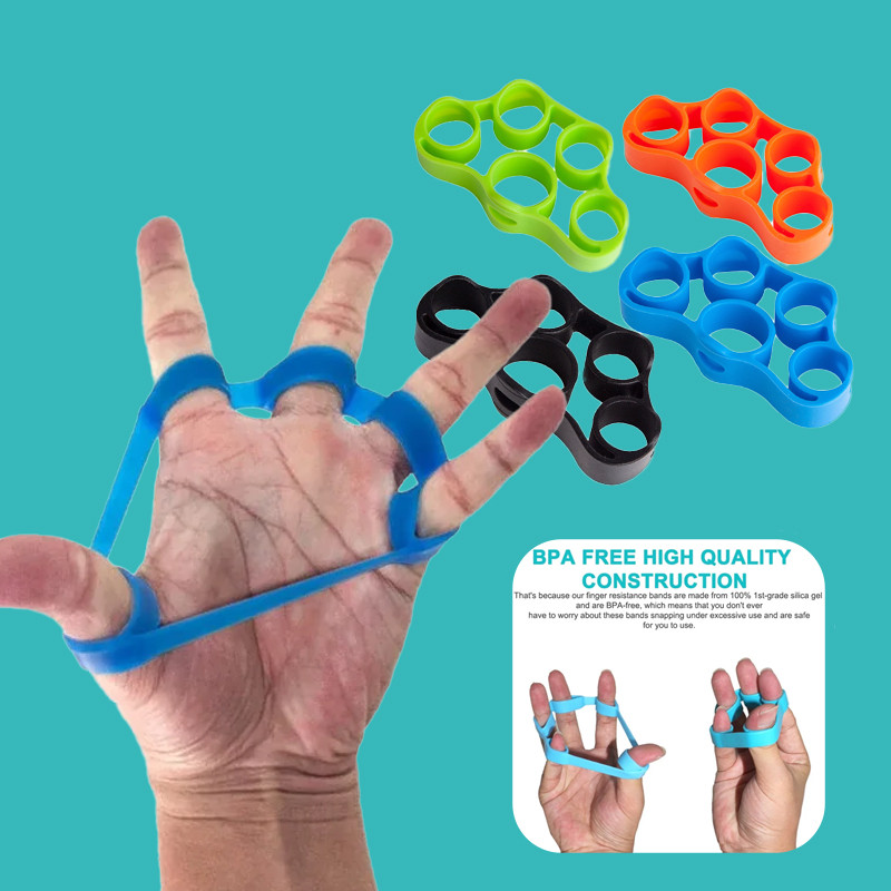 PAS-Silicone Hand Exerciser Grip Strength Wrist Exercise Finger ...