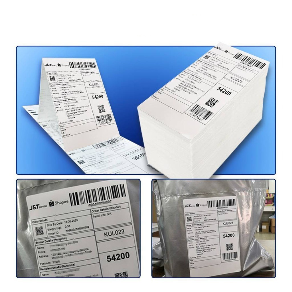Thermal Paper Label Sticker AWB Shipping Courier Airway Bill ...