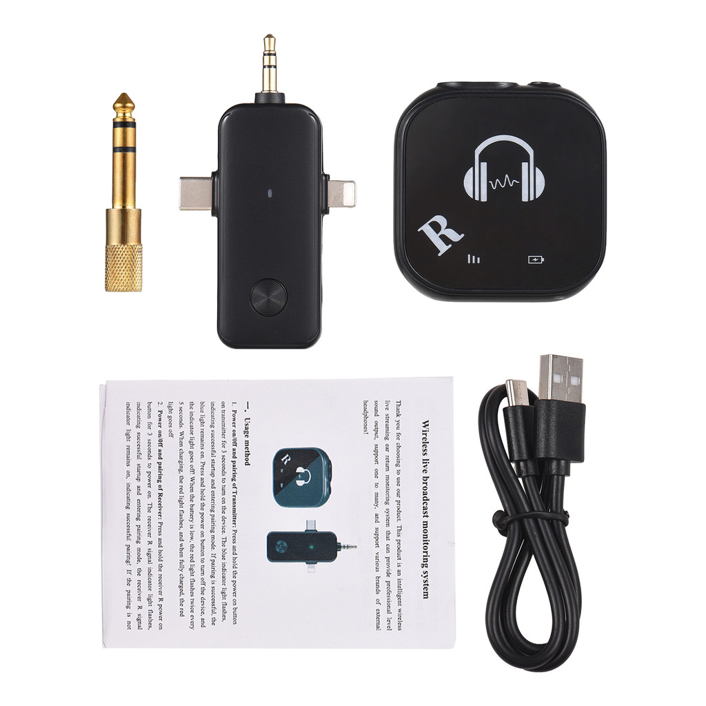 Ado)5.8G Wireless In Ear Monitor System Dual-channel Monitoring IEM ...