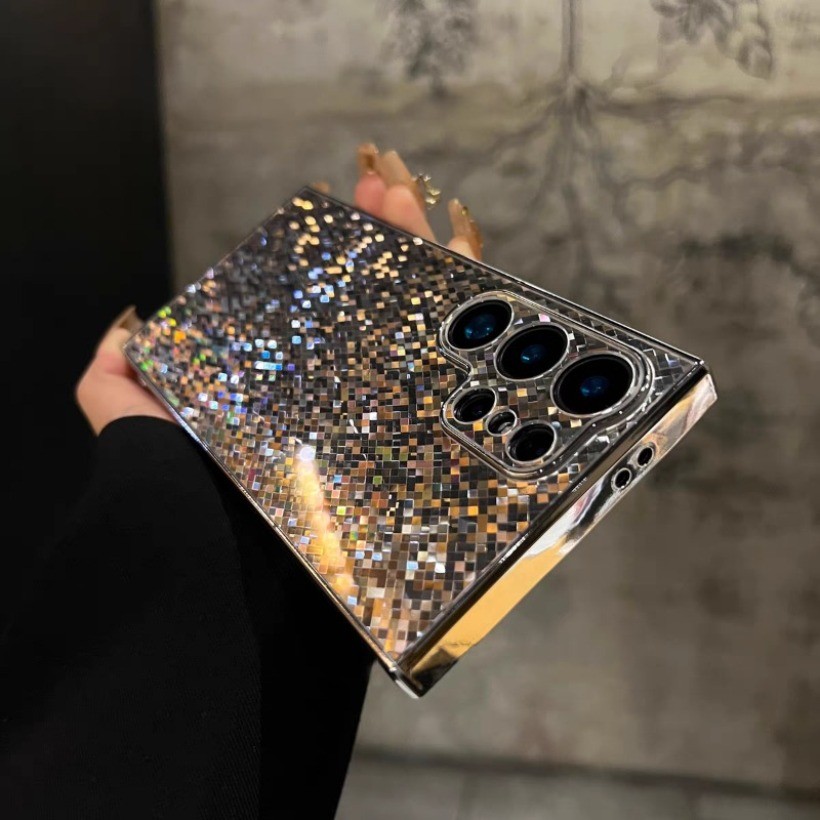 Electroplated Shiny Bling Phone Case for Samsung S25 S24FE S23FE S24 ...