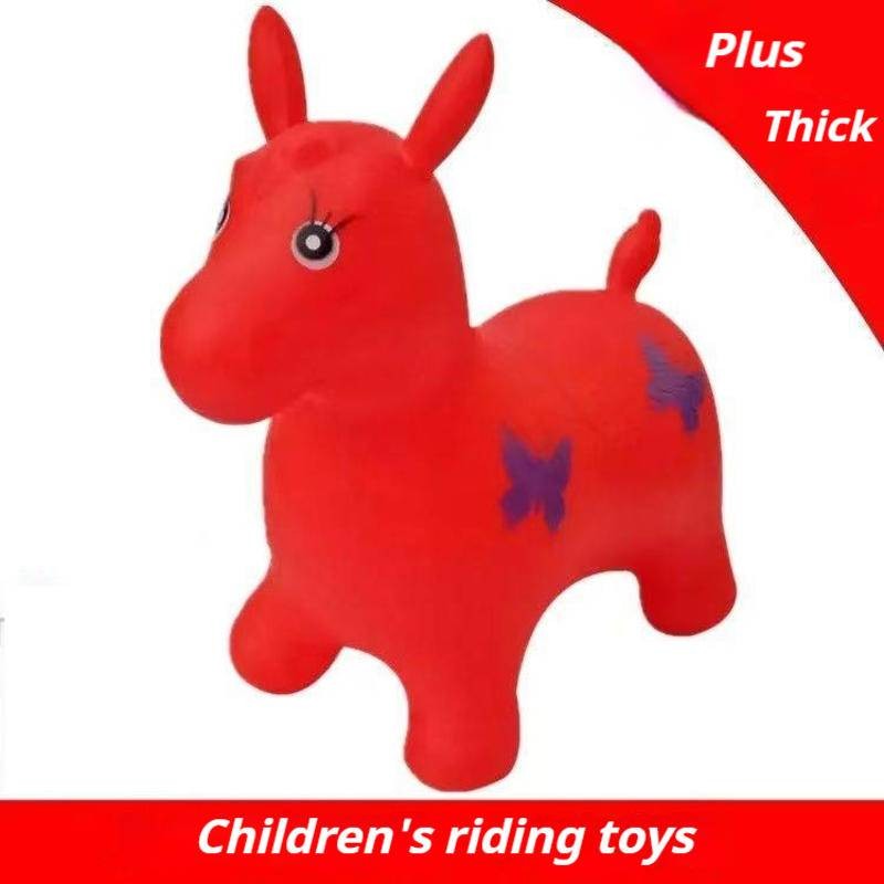 Inflatable Kids Jumpling Rubber Animals Children rocking horses ...