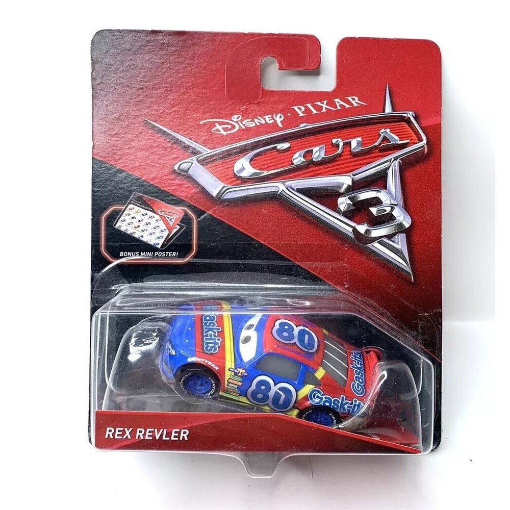 Disney Pixar Cars 3 Rex Revler #80 Diecast Race Car Vehicle 1:55 Scale ...