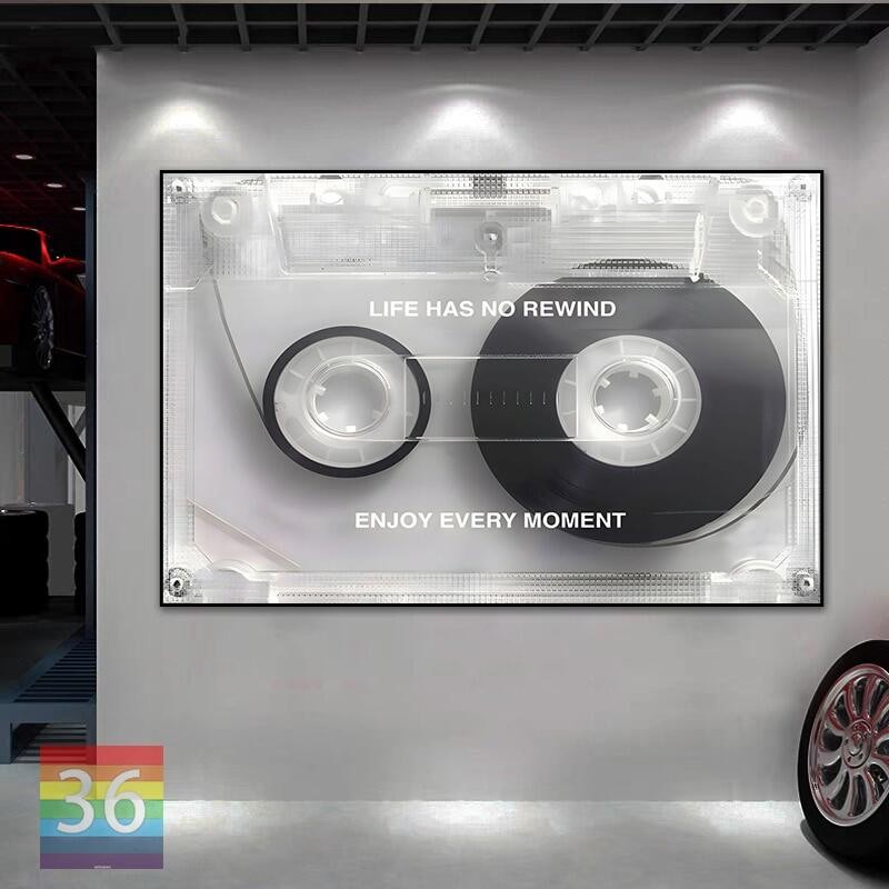 Newest Poster Motivational Tape Poster Canvas Printing Life Has No ...