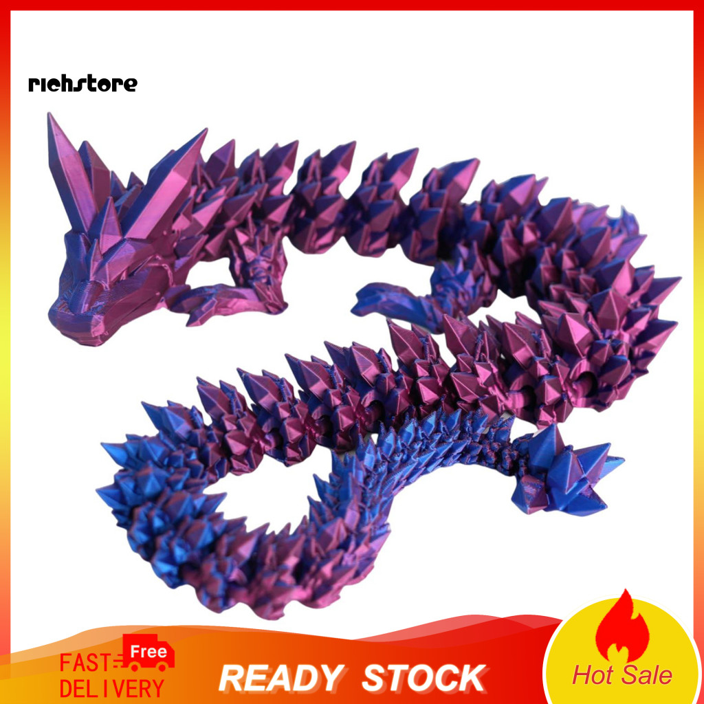 Dragon Collectible Model Flexible Dragon Figurine Articulated Chinese ...
