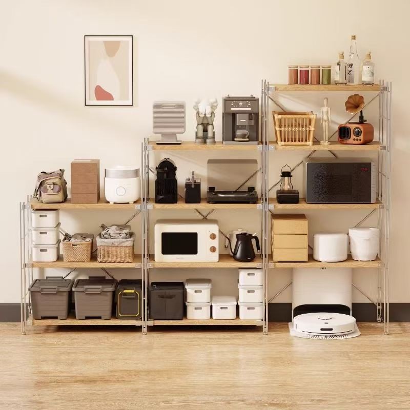 Warehouse shelves balcony Japanese-style racks multi-layer floor ...
