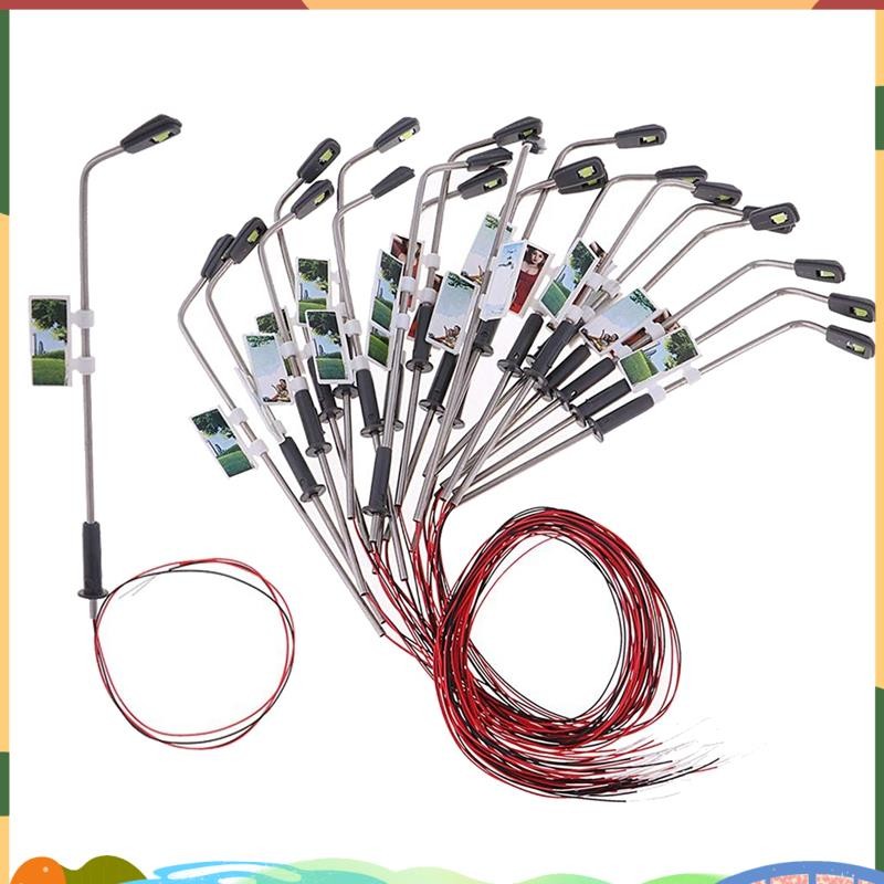 ncsqqkjyx 20 Pieces Mini Model Railway Train Lamppost Street Light LEDs ...