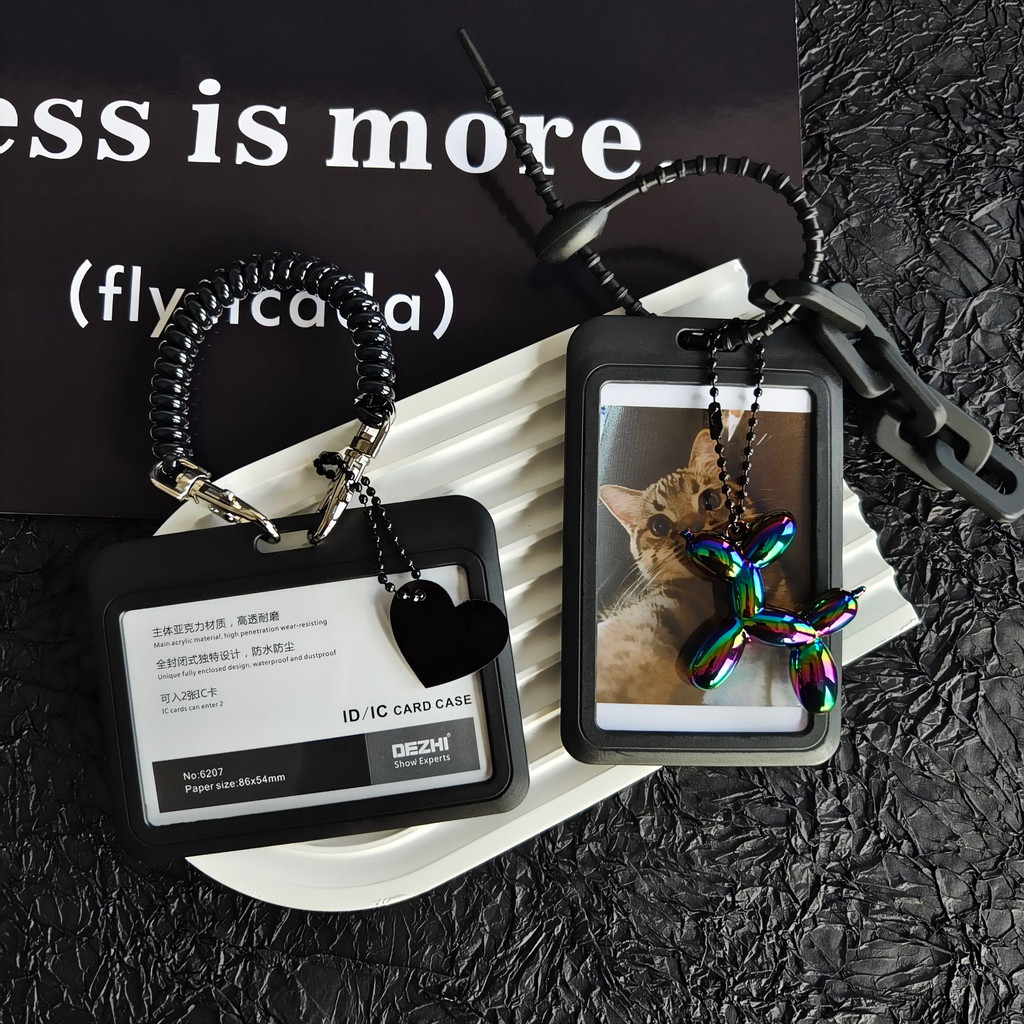 Couple Simple Solid Work ID Transparent Card Holder Campus Student Card ...