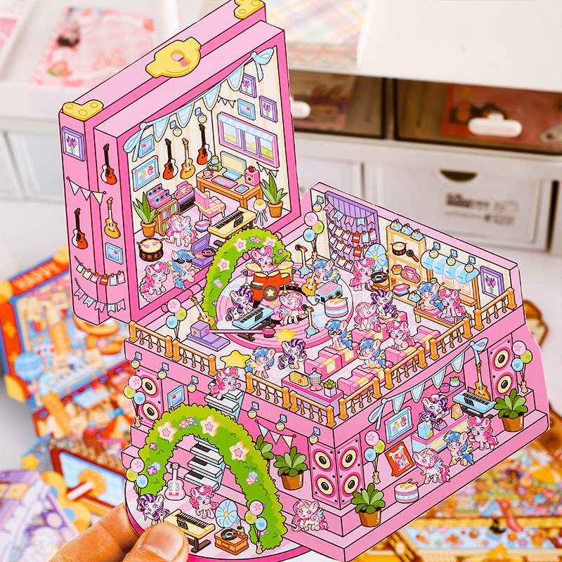 ENWEI 4 Pcs [Toy Box World Space Series]Super Big 3D Cute Journal ...