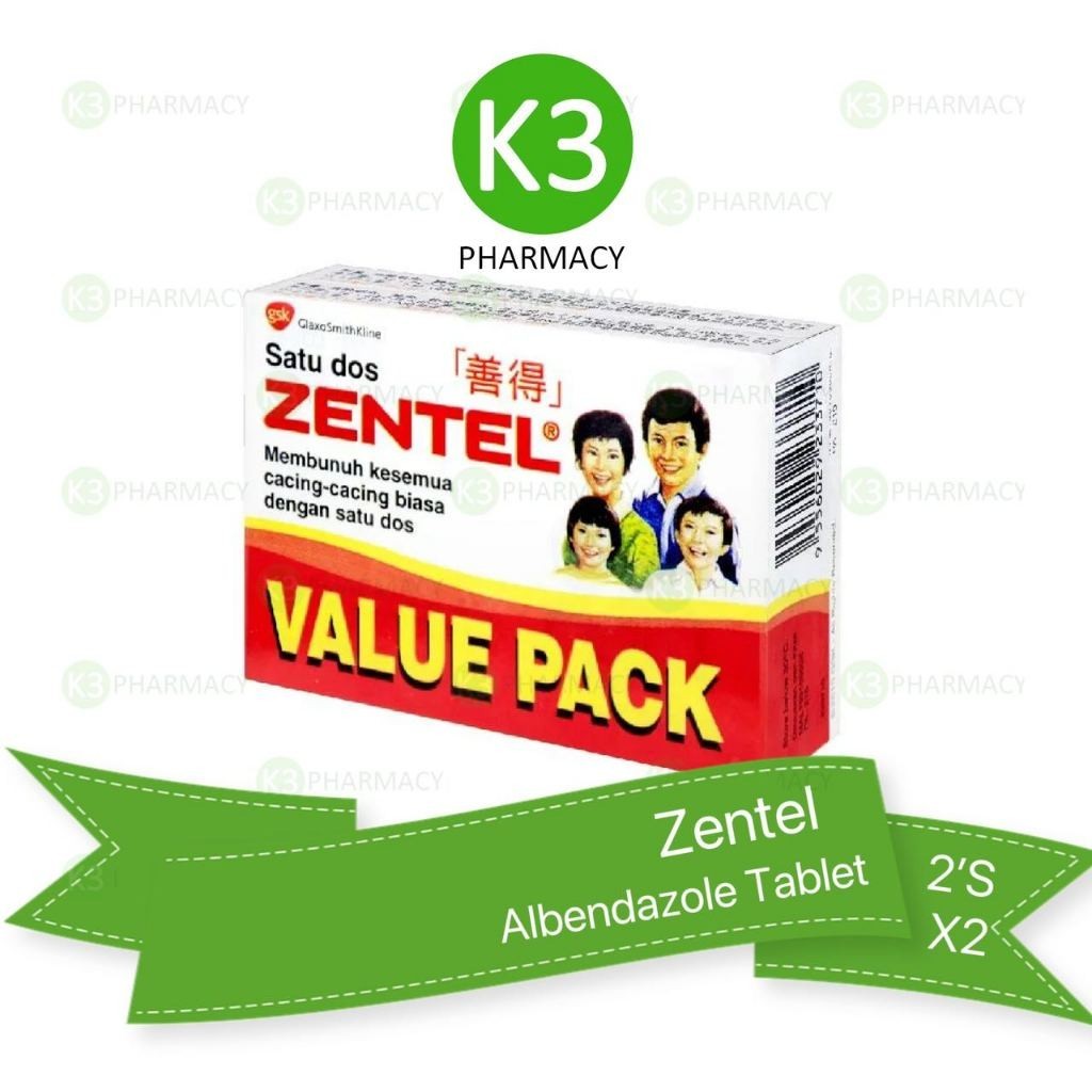 Zentel Tablet Value Pack 200MG (2'S X 2) | Shopee Malaysia