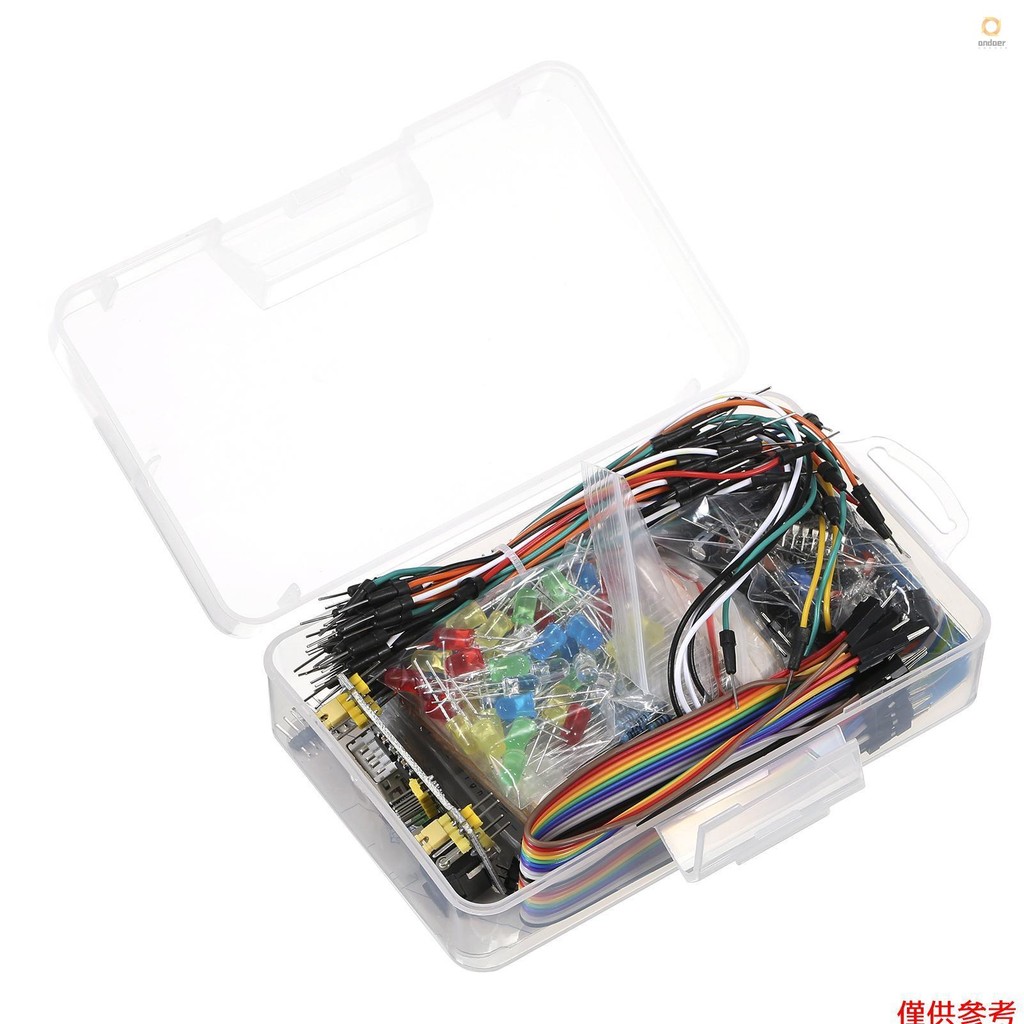 Electronic Fun Kit Bundle with Breadboard Cable Resistor Capacitor Leds ...