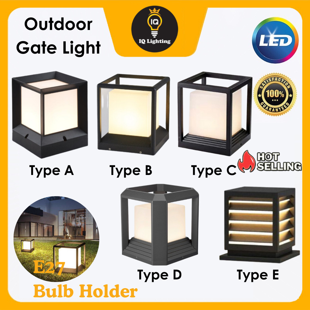 🔥NEW🔥 Modern Outdoor Gate Light Cube Gate Lamp Weatherproof Outdoor ...