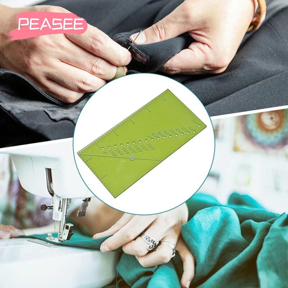 [PEASEE] Sew Allowance Ruler Straight Line Hems Seam Allowance Guide ...