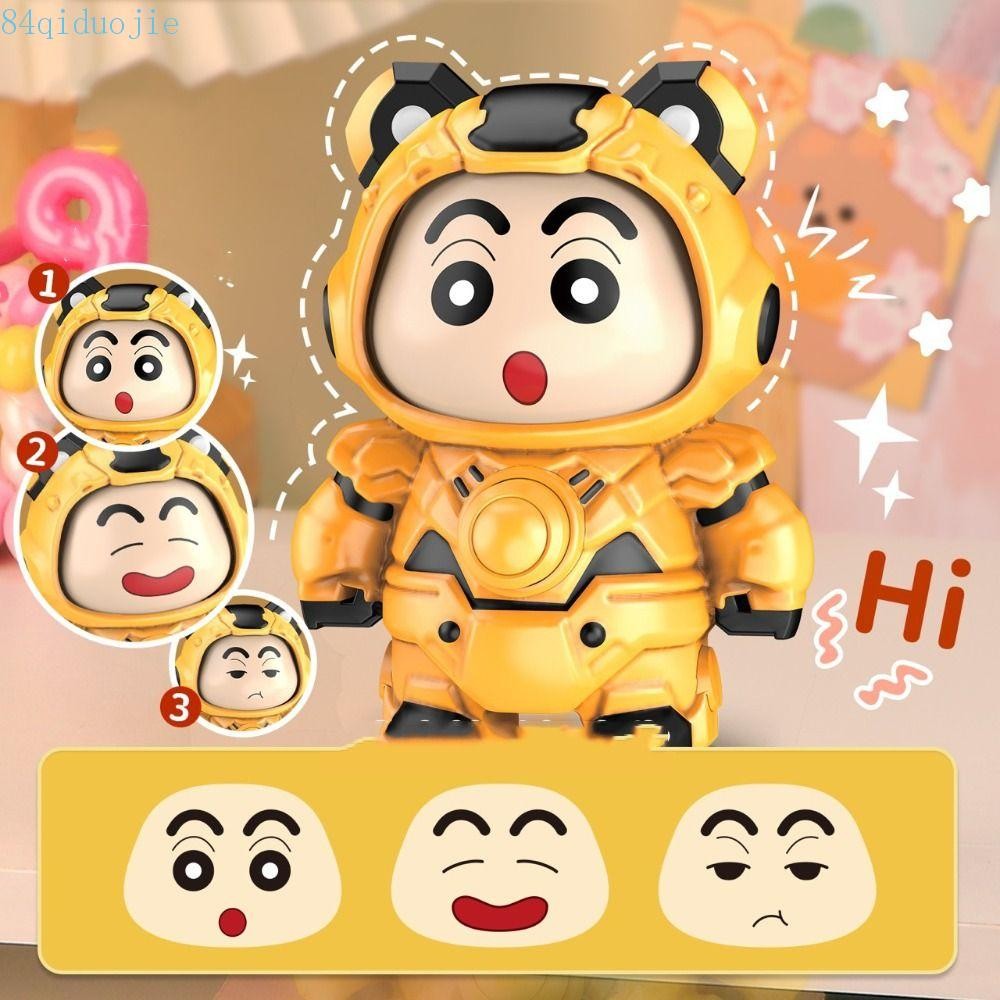 QIDUOJIE Crayon Shin-chan Face Changing Doll, With Keychain Plastics ...