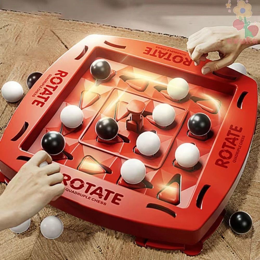 AVUKA Four in A Row Game, Fast Strategy Black and White Orbit Logic ...