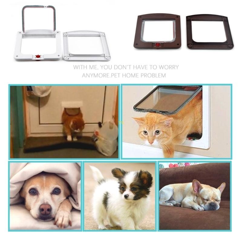 yu Security Flap Dog Door Cat House Flap Door Easy Install Pet House ...