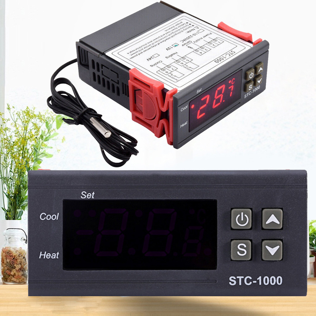 STC-1000 LED Digital Temperature Controller Thermostat Incubator Aquarium Thermoregulator Two ...
