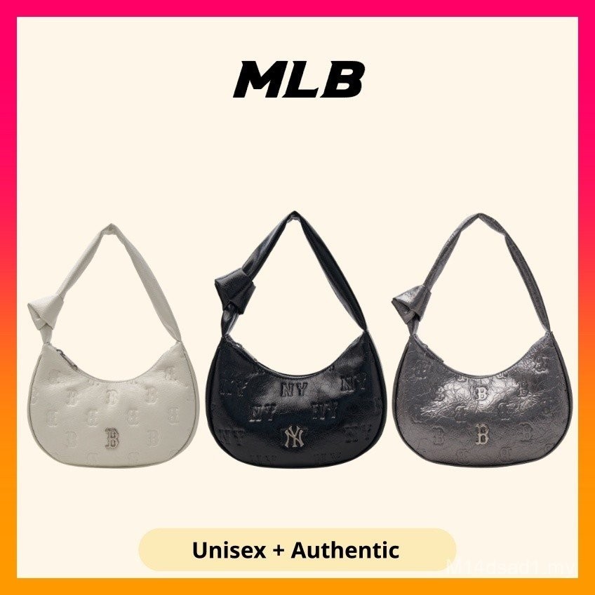 MLB klasik Monogram Crack Embo Hobo Bag NC4H | Shopee Malaysia