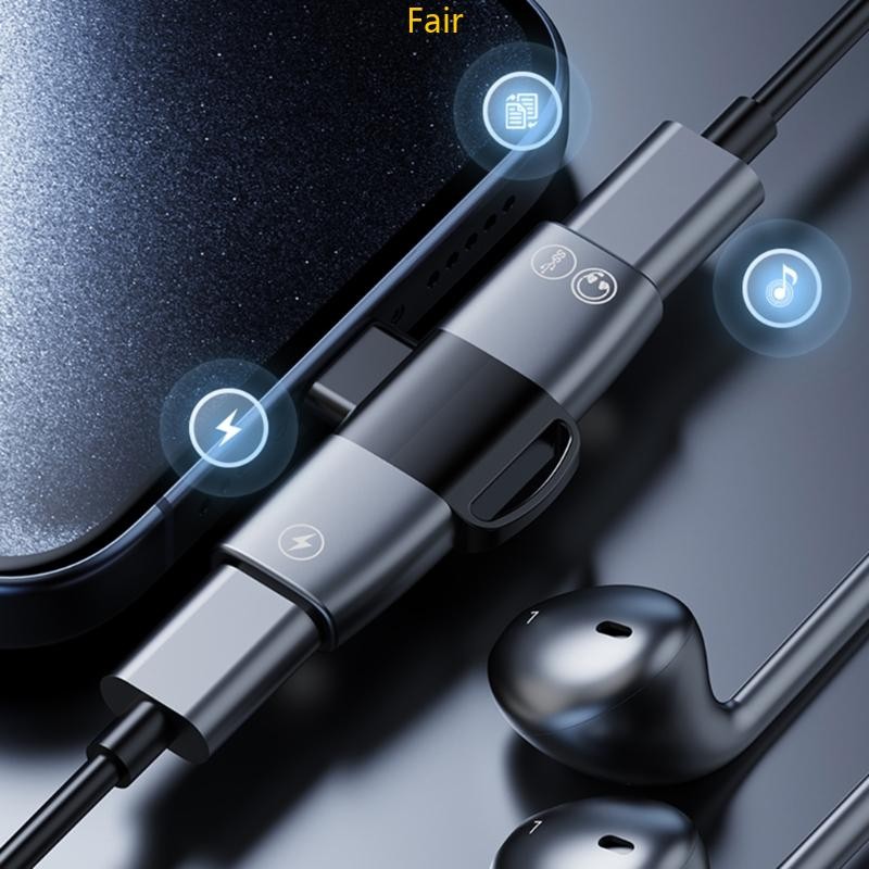 Fair USB C Splitter Stereos Adapter Type C Male to 2 Female Headphone ...
