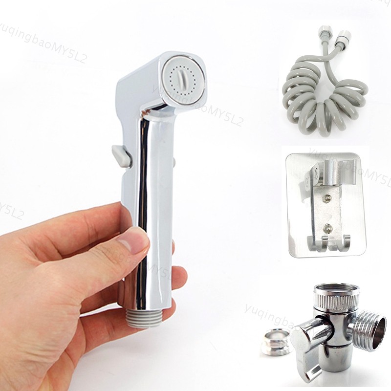 ABS Adjustable silver Handheld Toilet Bidet Sprayer Hand Faucet Shower ...