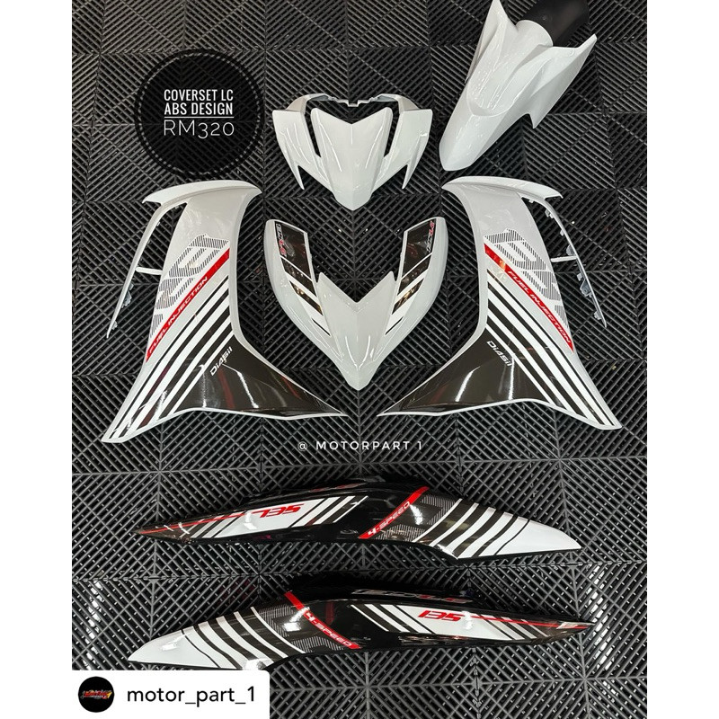 COVER SET PURBA PUTIH LC 135 V8 FI SIAP TANAM ORIGINAL ABS | Shopee ...