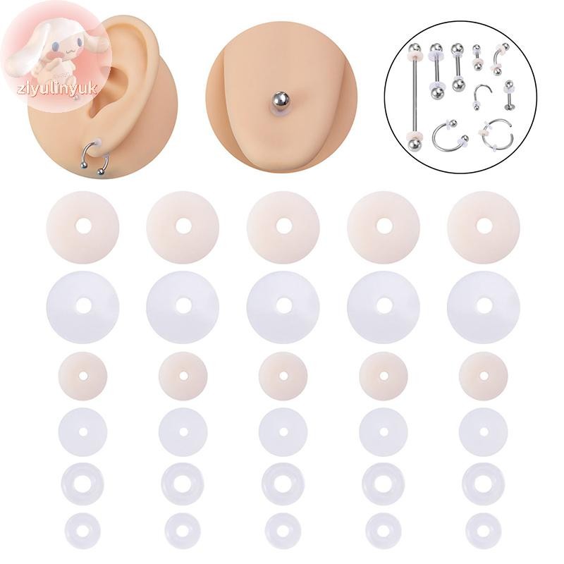 ziyulinyuk 1 Bag Silicone Piercing Jewelry Pad Healing Discs Flexible ...