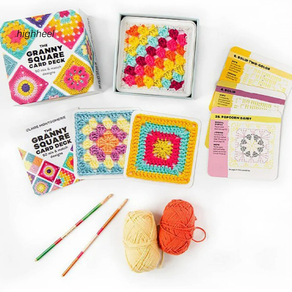 [HL] The Granny Square Card Deck 50 Mix Crochet Patterns Card Deck ...
