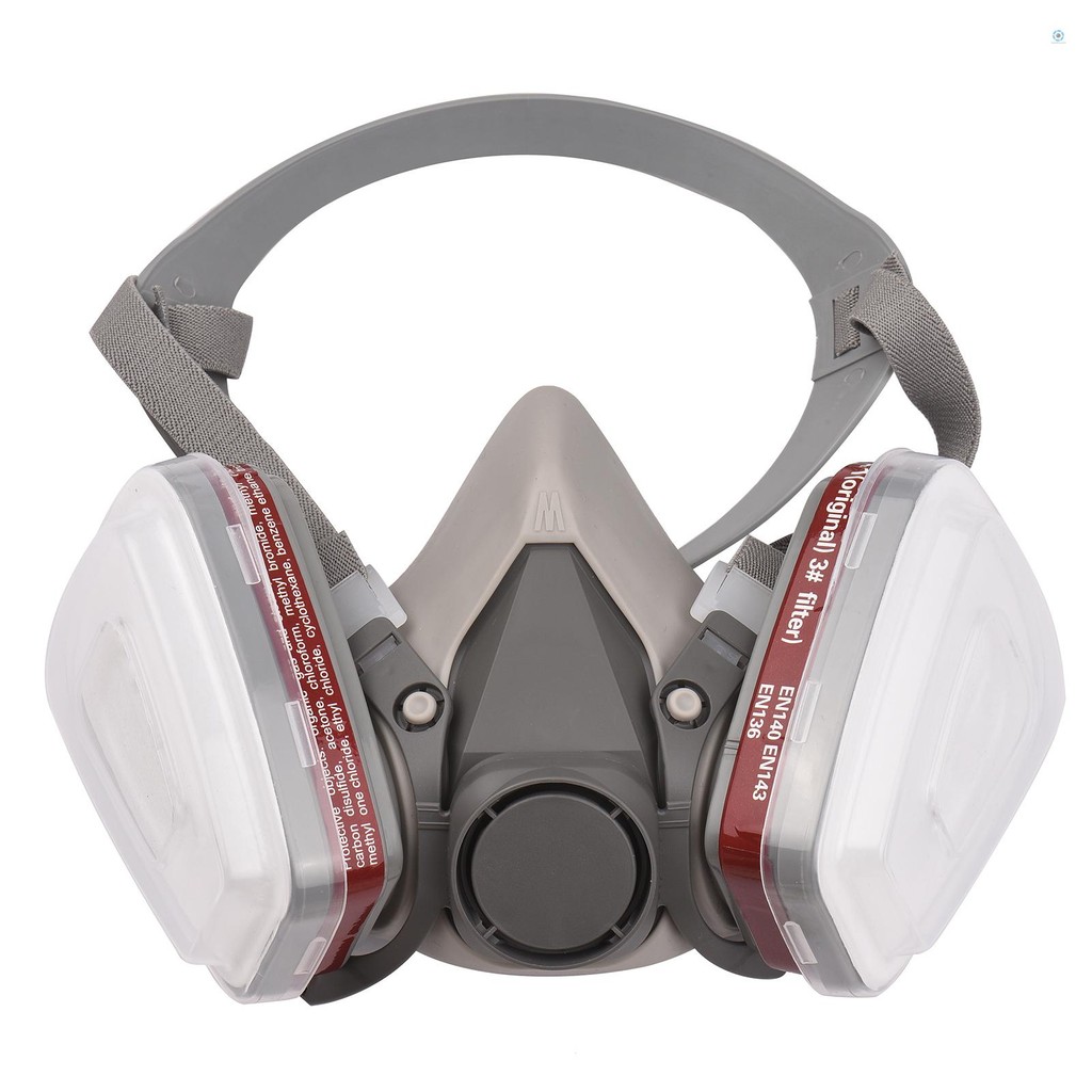 Reusable Respirator Half Facepiece 6200 Gas Mask Breathing Protection ...