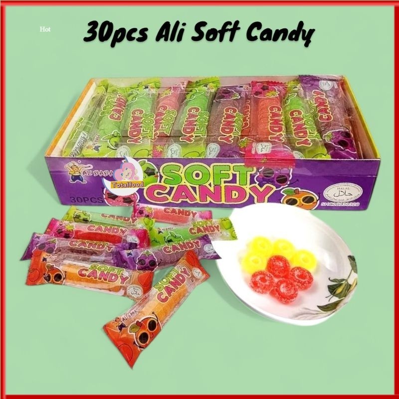 30pcs Ali Soft Candy chewy candy buah buahan / macam syrup soft candy ...