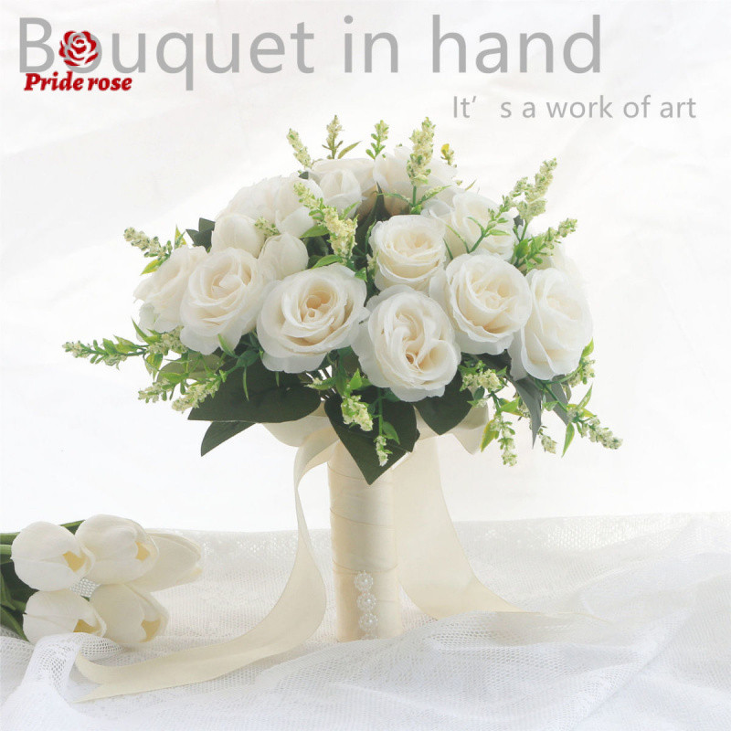 Bunga tiruan perkahwinan pengantin bunga pegang tangan mewah bunga ...