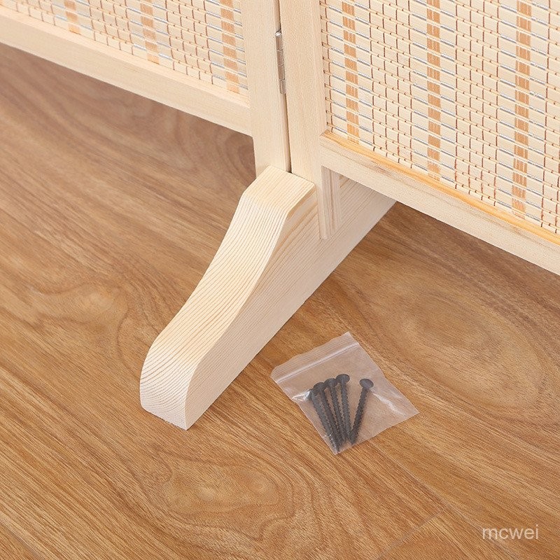 Solid Wood Screen Base Partition Hotel Screen Bracket Mobile Pulley ...