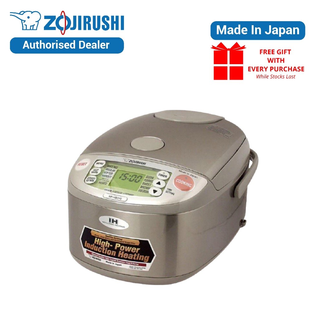 Zojirushi 1.0L Induction Heating Rice Cooker/Warmer NP-HBQ10 (Stainless ...
