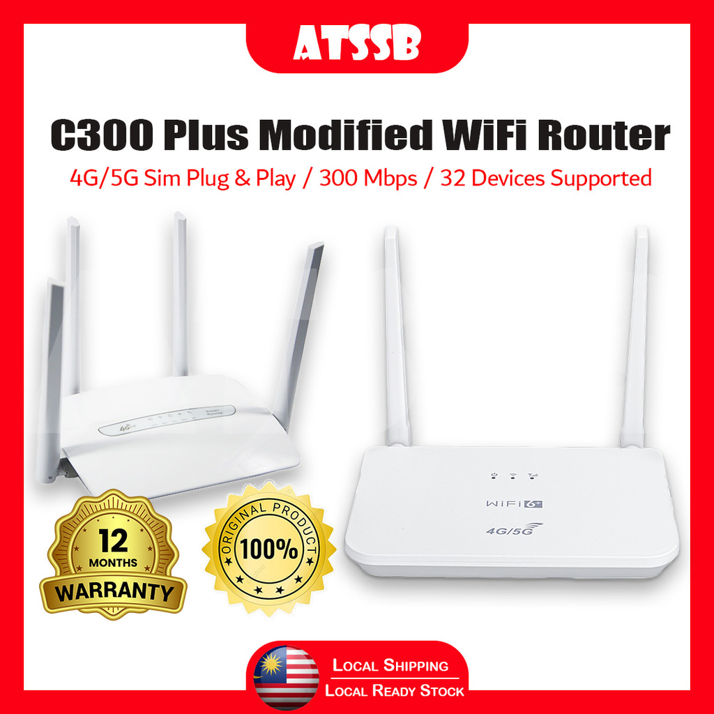 ATSSB C300 Plus Modified Modem Unlimited Data Hotspot Wireless Router ...