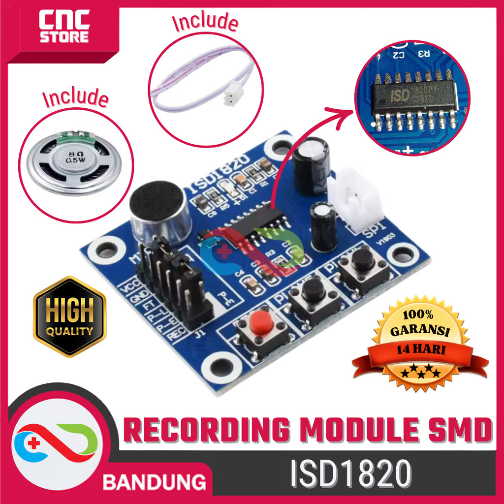 ISD1820 SMD Recording Module – Alone Stand Recorder & Voice Player or with Arduino | Shopee Malaysia