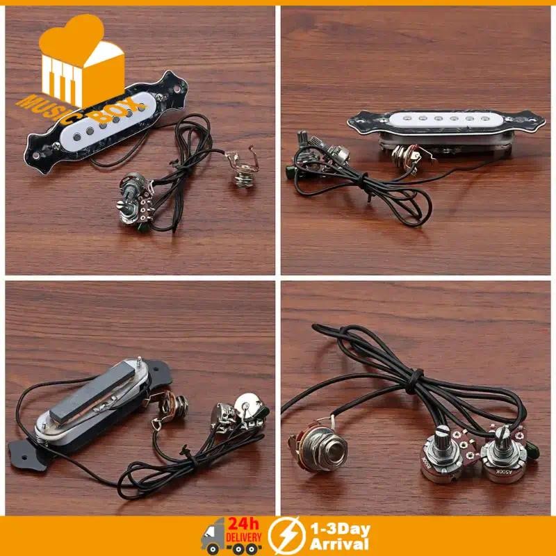 6 String Acoustic Guitar Sound Hole Pickup Pre-Wired Pickup Set Up Pots ...